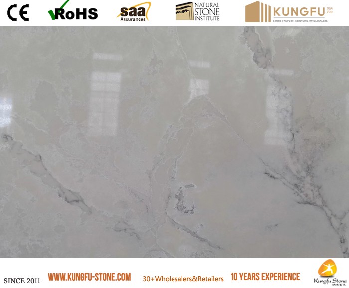 KKQ081 Nebula White Quartz Stone Wholesale - KKQ | QUARTZ