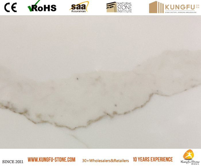 KKQ-C04 CALACATTA ORO Quartz Slabs For Countertops - KUNGFUSTONE